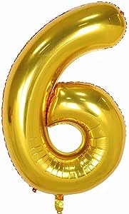 Tellpet Gold Number 6 Balloon, 40 Inch : Everything Else