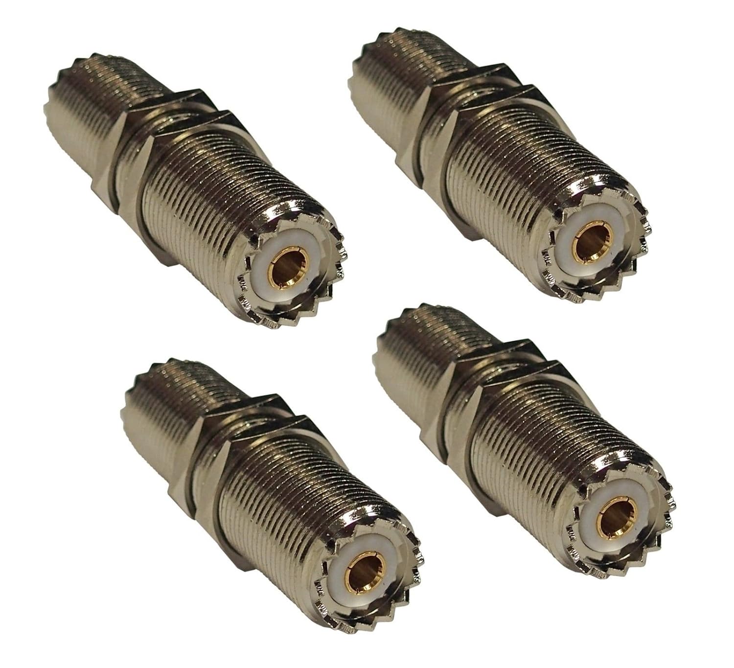 Amazon.com: NEW 4 x 2 inch Double Female SO-239 UHF Bulkhead Connector ...