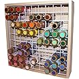 Amazon.com: Wooden Craft Paint Storage Rack - Holds 81 Standard Size ...