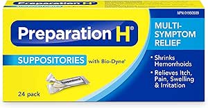 Preparation H Multi-Symptom Hemorrhoid Treatment Suppositories with Bio ...