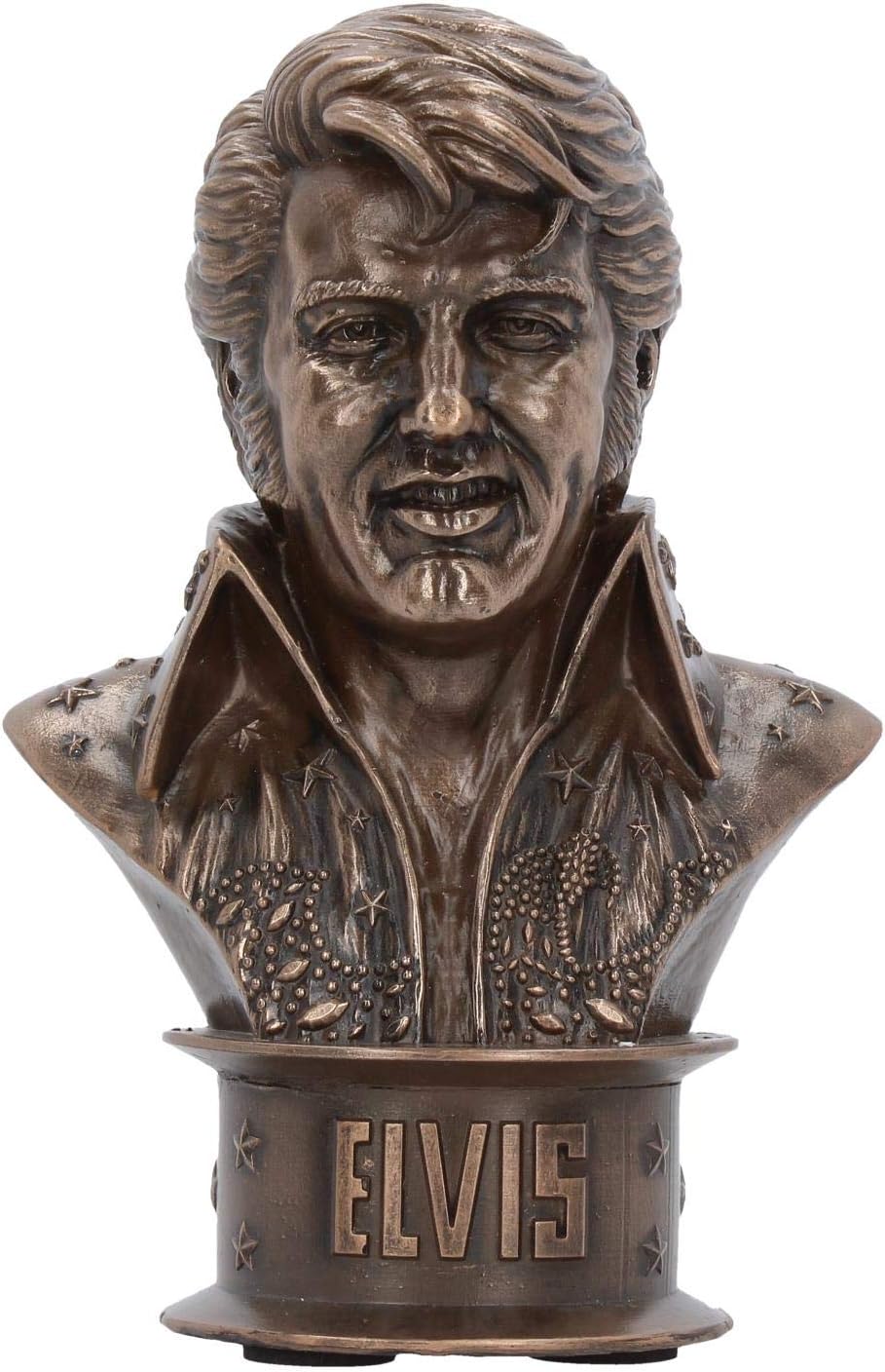 Amazon.com: Nemesis Now Elvis Bust Small 18cm Figurine, Resin, Bronze ...