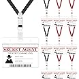 Amazon.com: DLUGOPIS 10 pieces Secret Agent Name Tags Spy Decorations ...