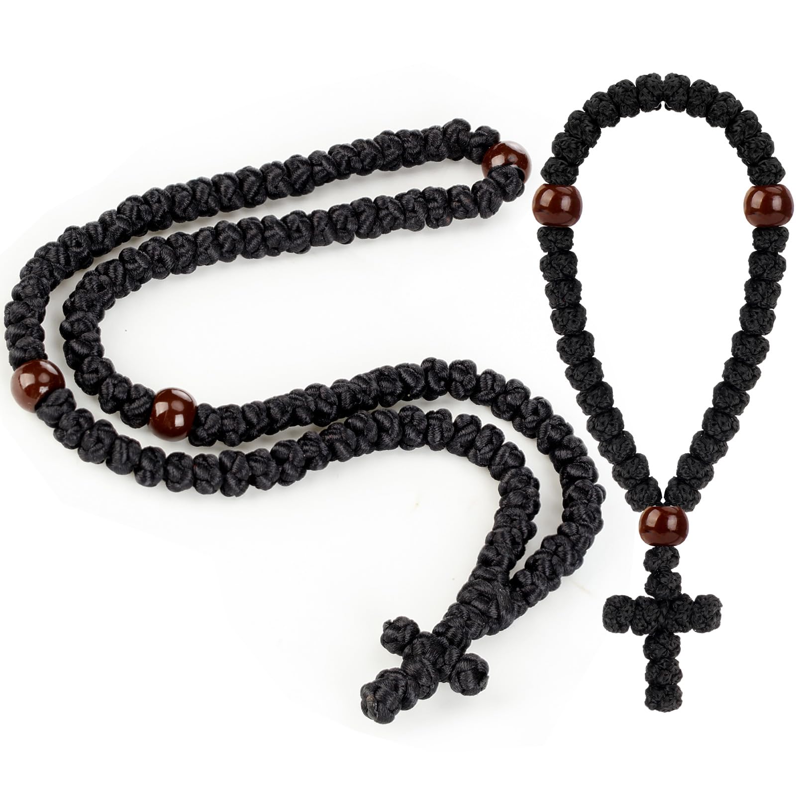 Quelay 2 Pcs Handmade Christian 100 Knot Orthodox Prayer Rope and ...