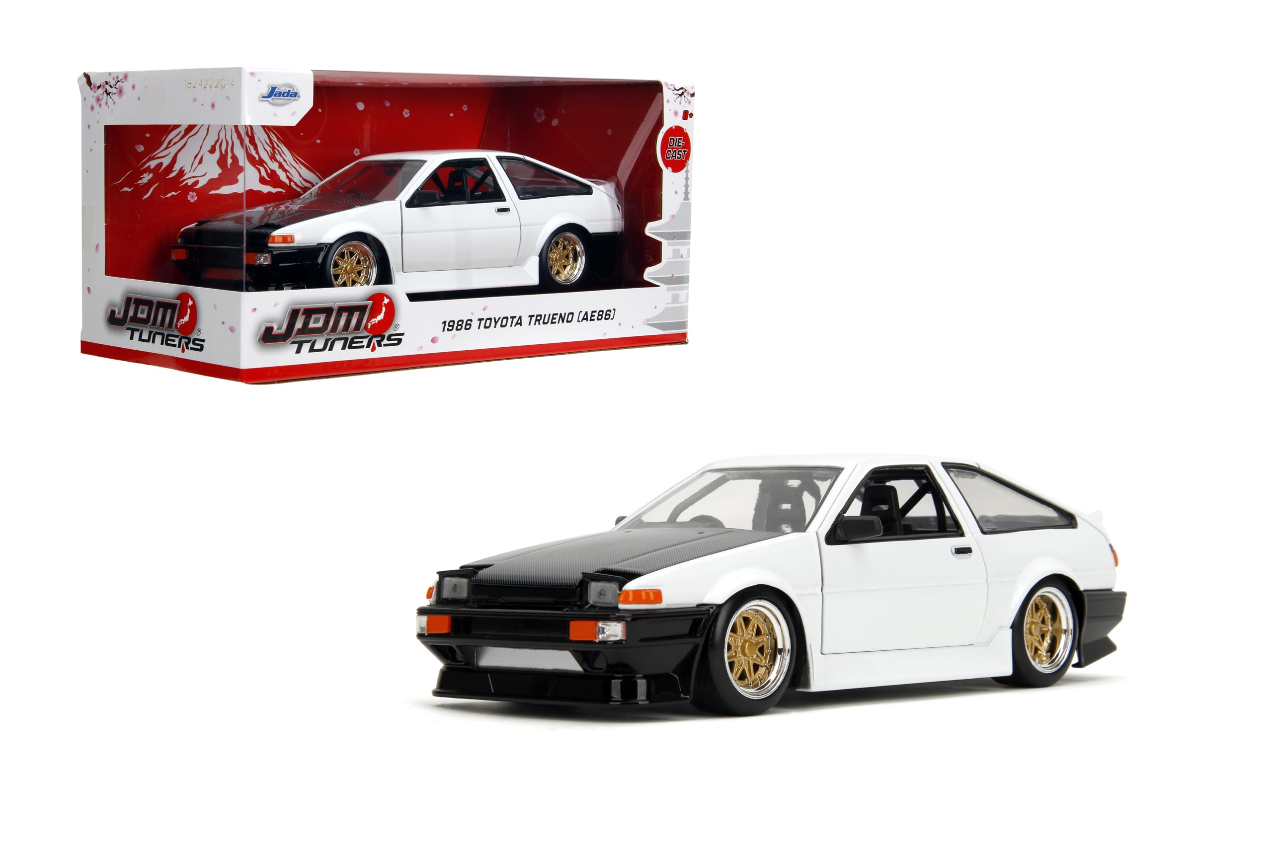 Jada Toys JDM Tuners 1:24 Scale Die-Cast 1986(AE86) Toyota Trueno, Opening Doors, Detailed ...