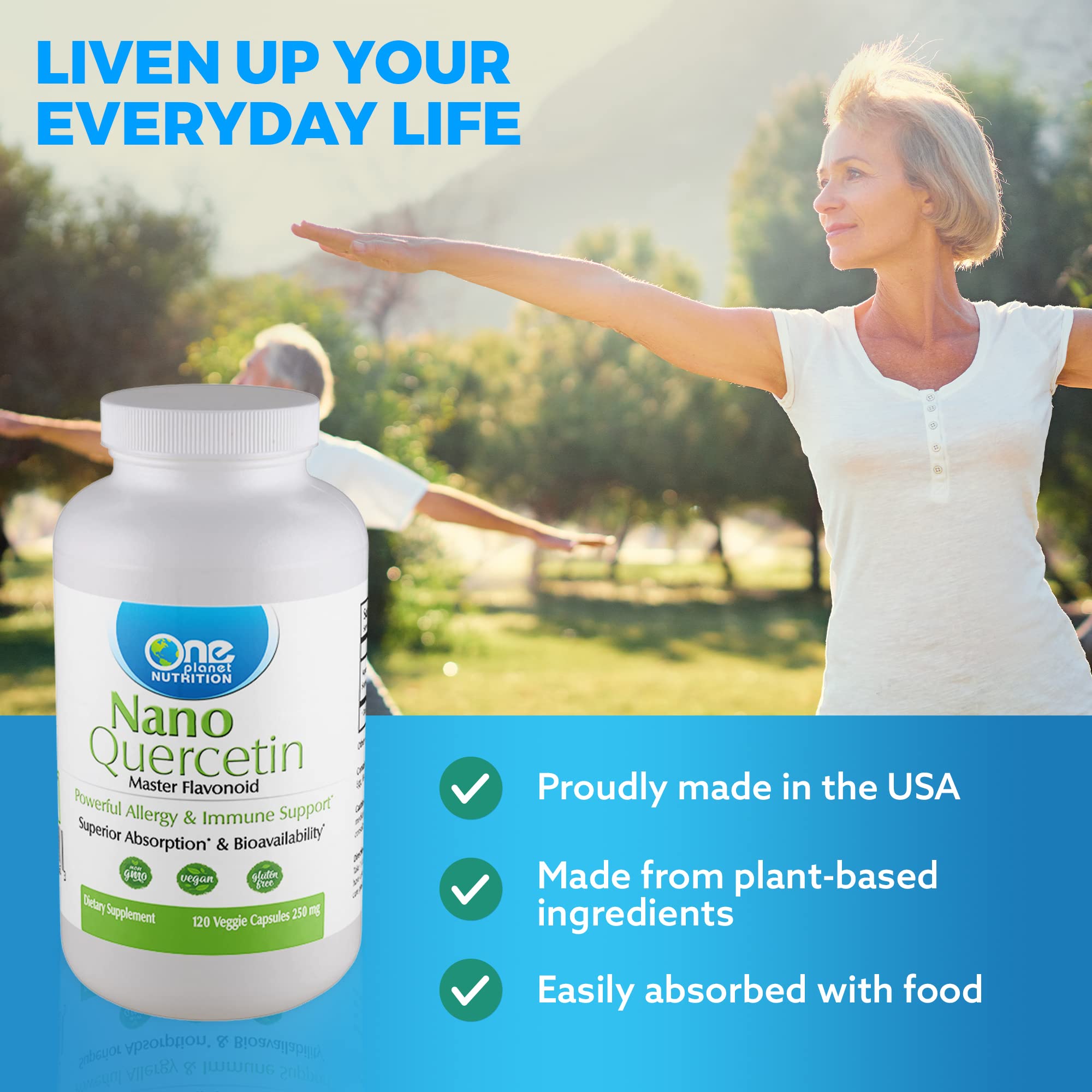 Mua One Planet Nutrition Nano Quercetin 250 mg - Natural Quercitin Nano ...