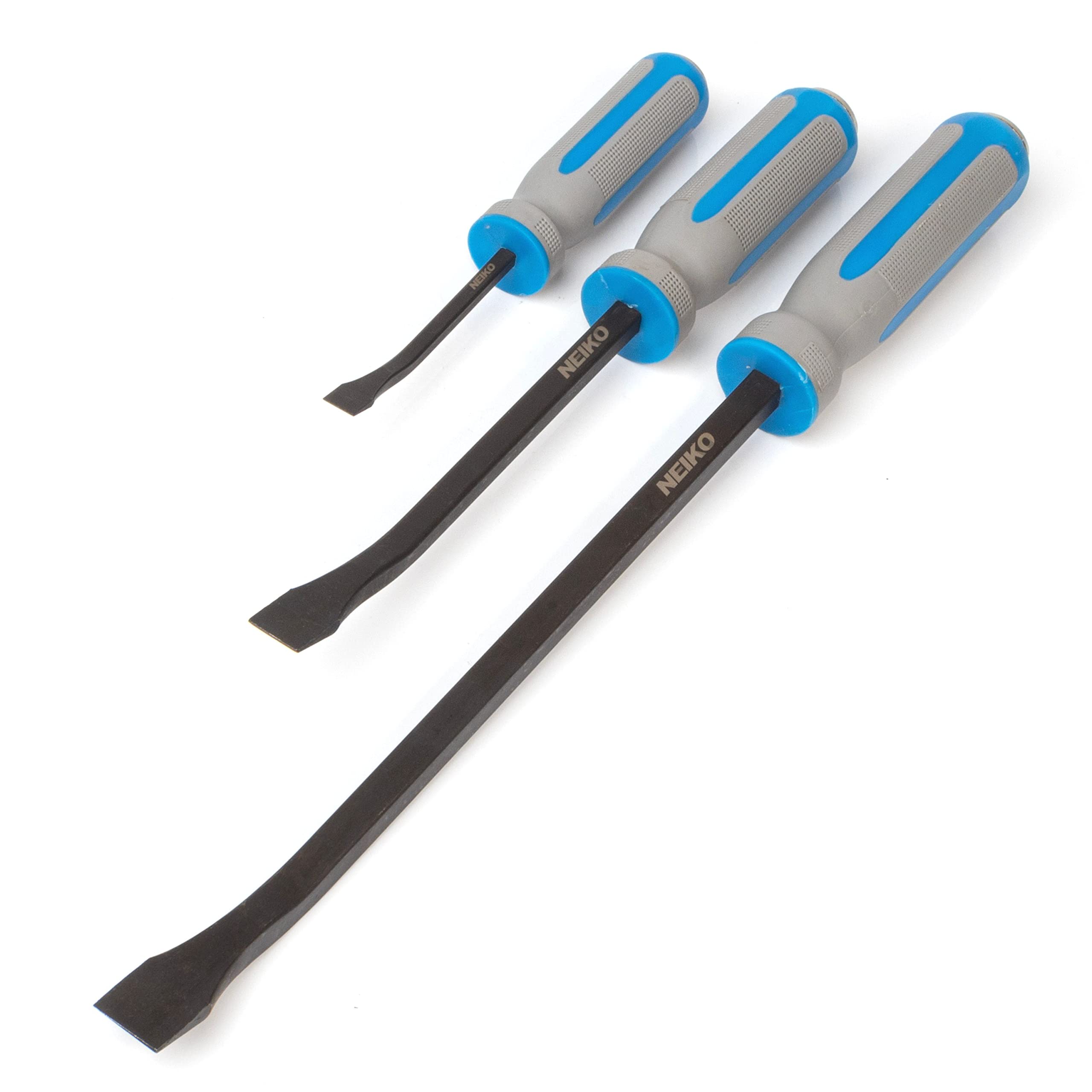NEIKO 00251A Pry Bar, 3 Piece Angled Tip Pry Bar Set, 8", 12" & 17.5 ...