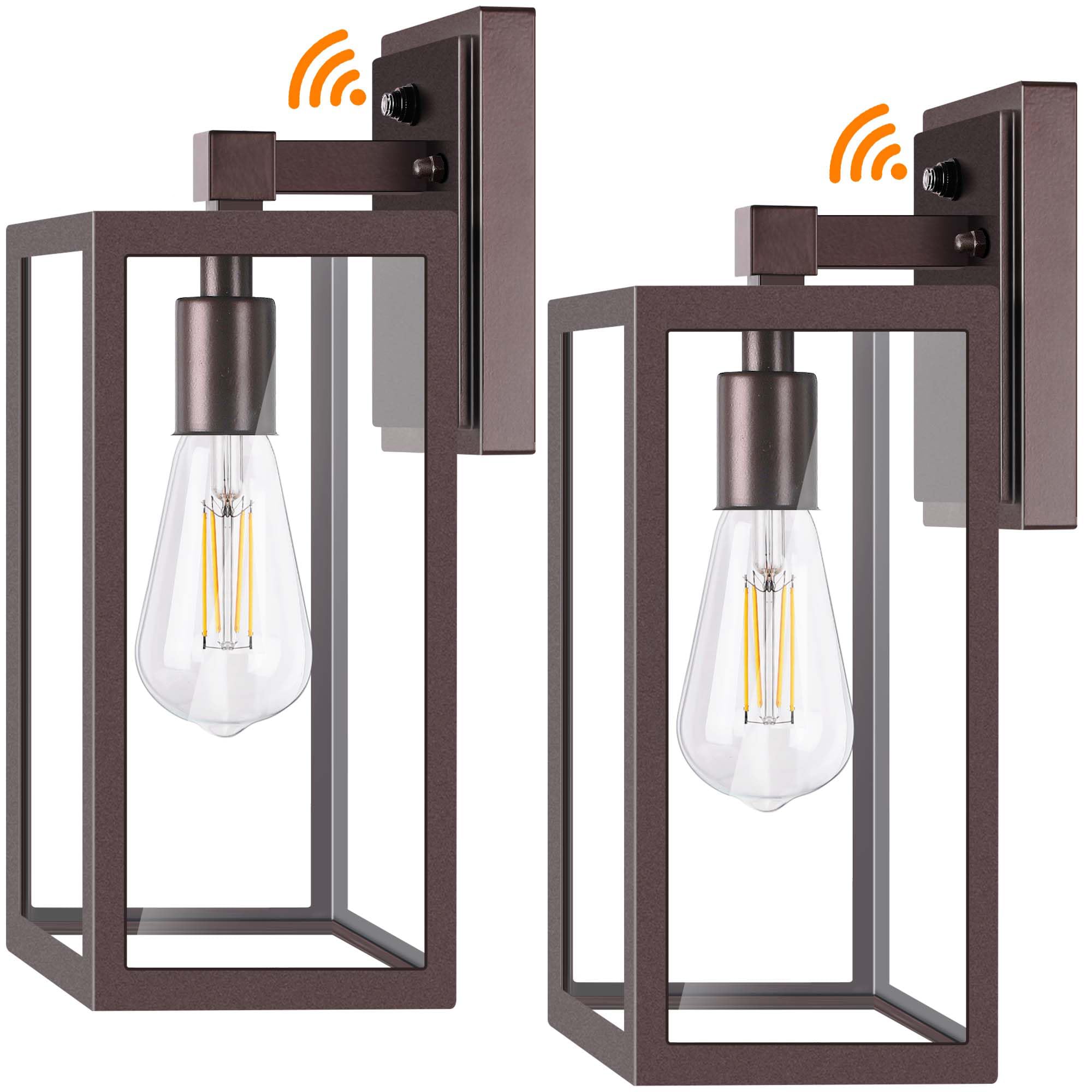 Dusk to Dawn Outdoor Lighting Fixtures for House, ORB Sensor Porch Exterior Lights Wall Mount ...