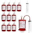 Amazon.com: UNIMEIX 30 Pack Halloween Blood Bags for Drinks, Fake Blood ...