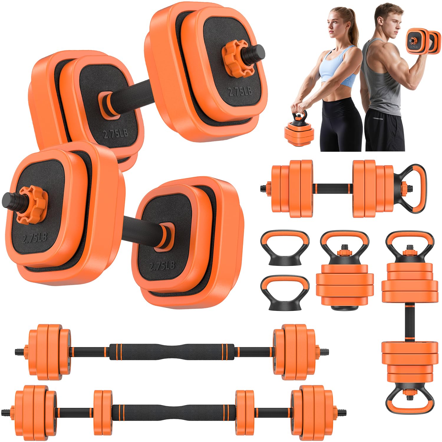 Adjustable Dumbbells Set, 45/65/85 Lbs Free Weight Set with Connector ...
