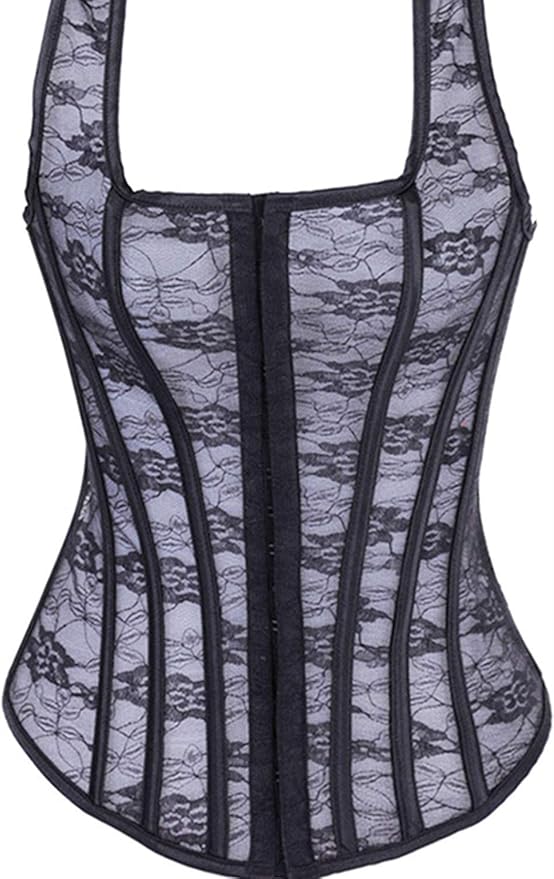 BIRAN-5 Ladies Lace Up Corsage Suspenders Lingerie Top Corset Corsage ...