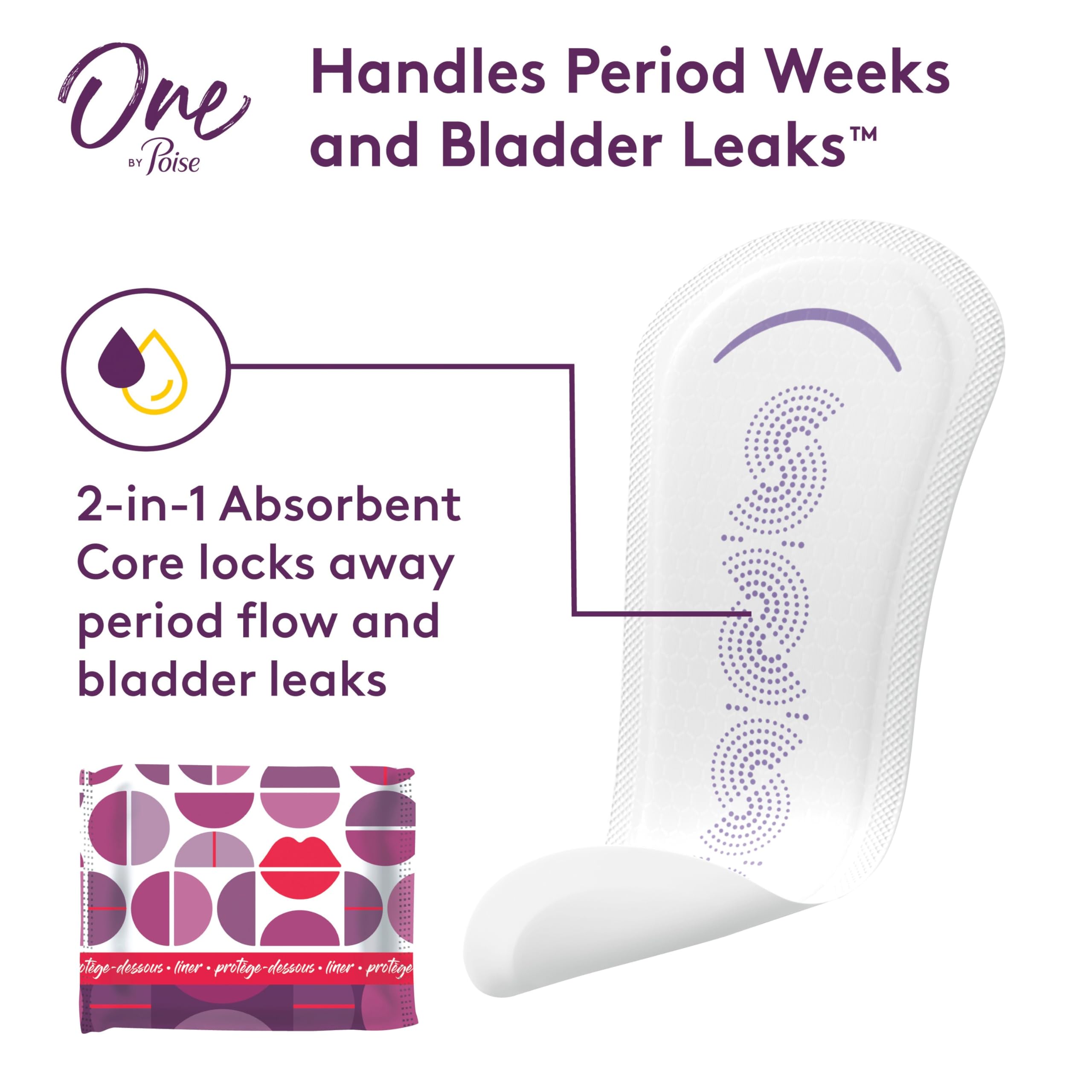 Mua One by Poise Panty Liners (2-in-1 Period & Bladder Leakage Daily ...