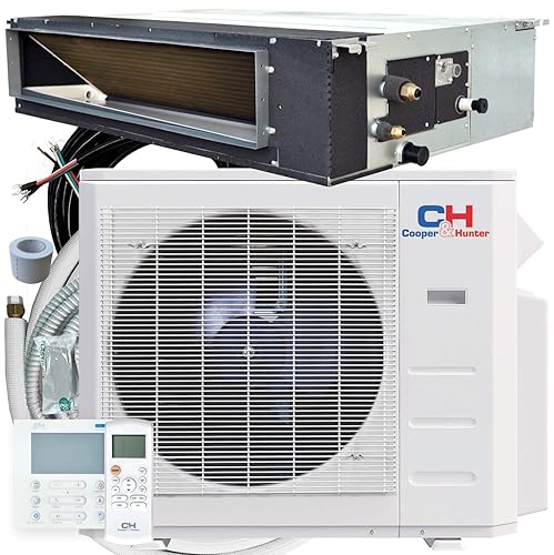 Cooper & Hunter 12,000 BTU Concealed Slim Duct Mini Split AC/Heating ...