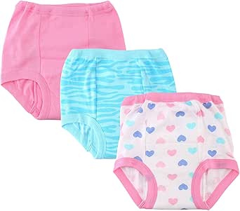 Amazon.com: Gerber Little Girls' 3-Pack Training Pant - Hearts: Clothing