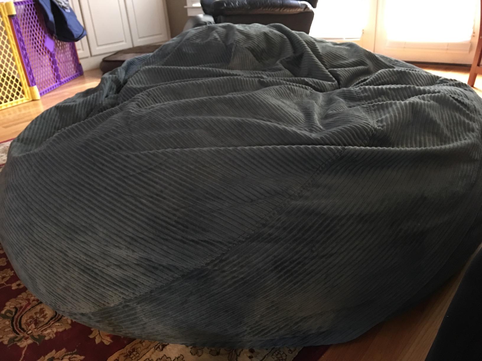 $52/mo - Finance Comfy Sacks 8 ft Memory Foam Bean Bag Chair, Mocha Cords | Buy Now, Pay Later