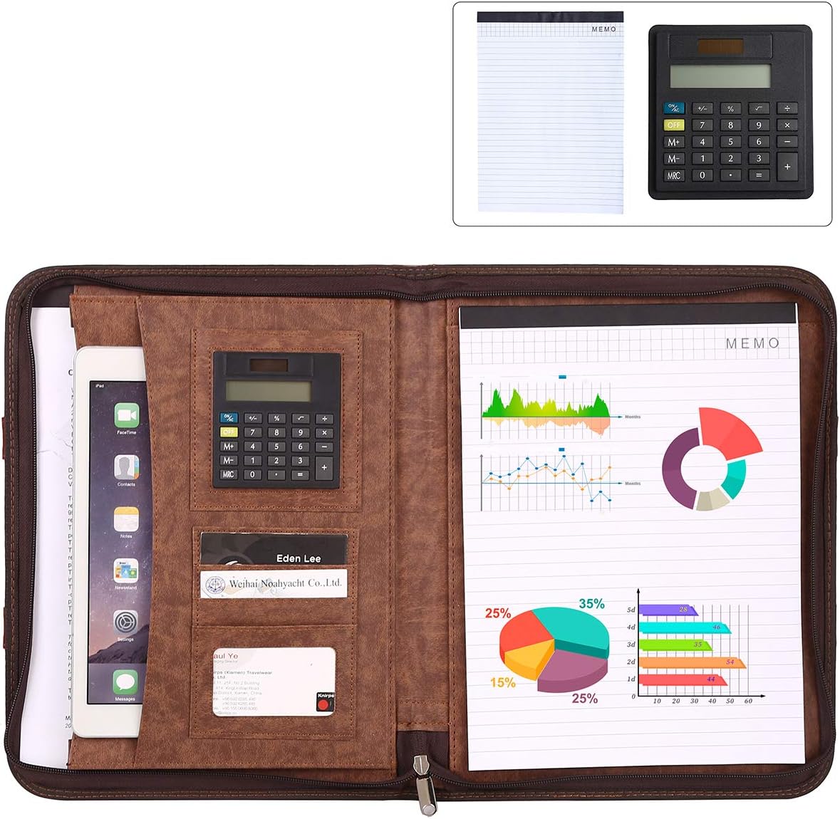 Taschland A4 File Folder Padfolio Writing Pad Business Presentation ...