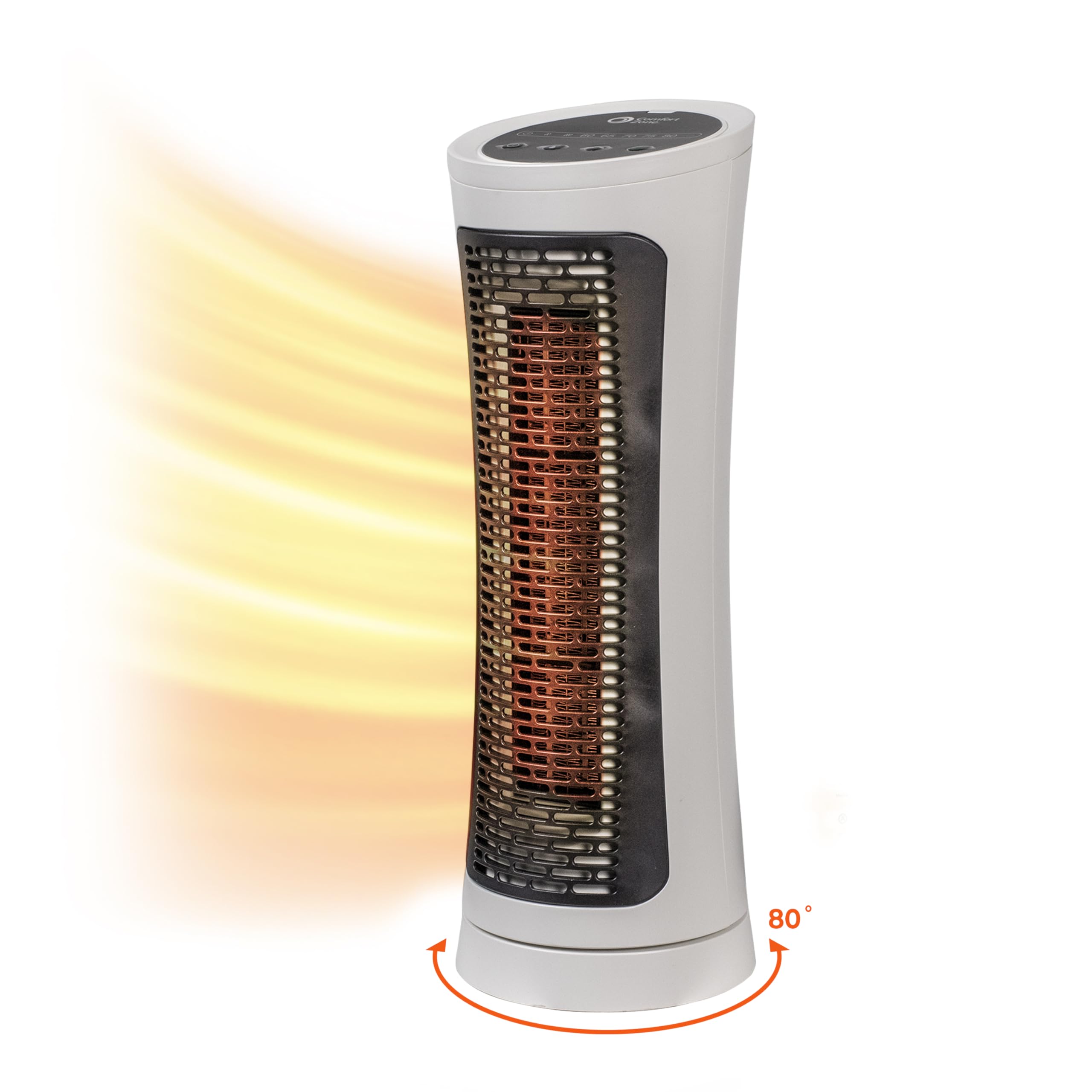 Comfort Zone Electric Oscillating Digital Tower Space Heater with ...