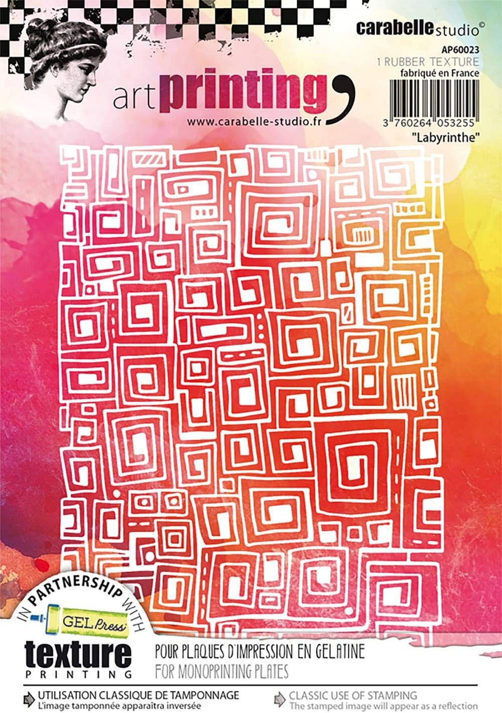 Carabelle Studio Art Printing Rectangular Rubber Texture Stamp ...