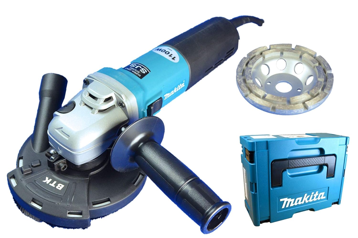 BETONSCHLEIFER-SET/SANIERUNGSSET 1.100W INKL. 1 SCHLEIFTELLER IM MAKPAC ...