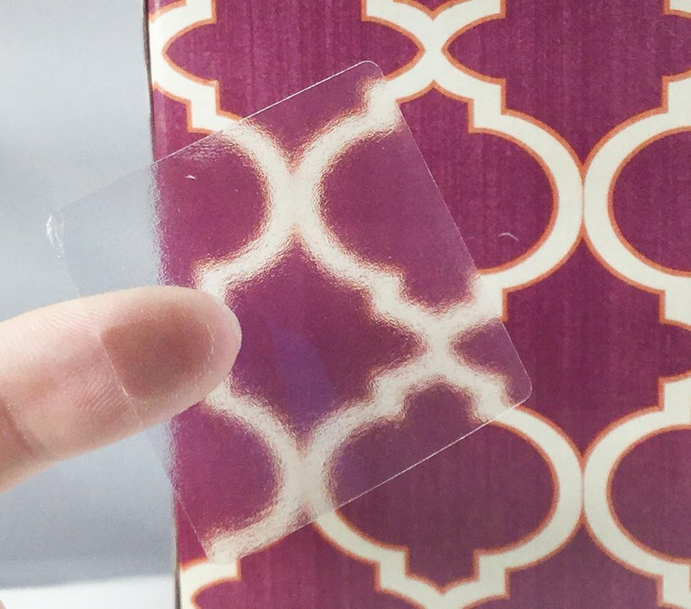 Clear Square Labels, 38 mm 1.5 Inch Transparent Seal Stickers 500 Pack ...