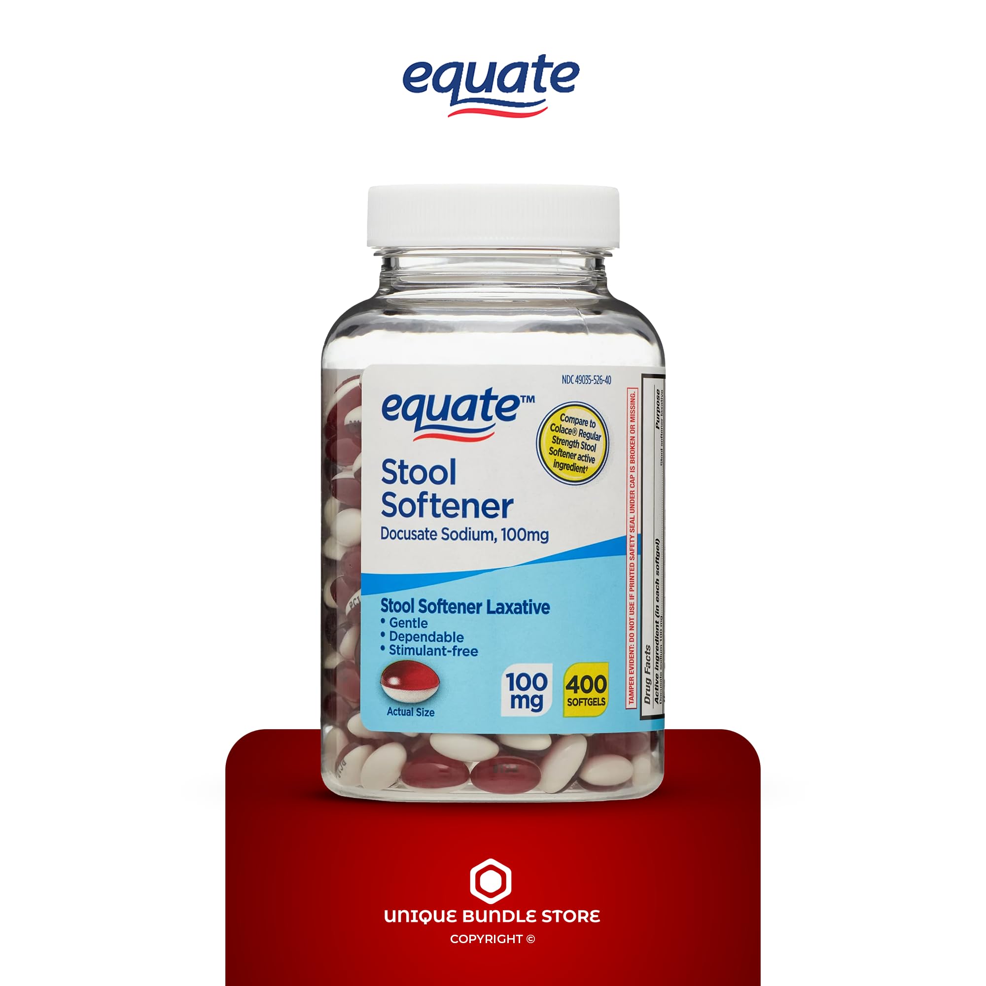 Mua Equate, Stool Softeners Softgels 100mg, 400 Count Stool Softener ...