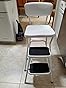 Amazon.com: Cosco White Retro Counter Chair / Step Stool with Pull-out ...