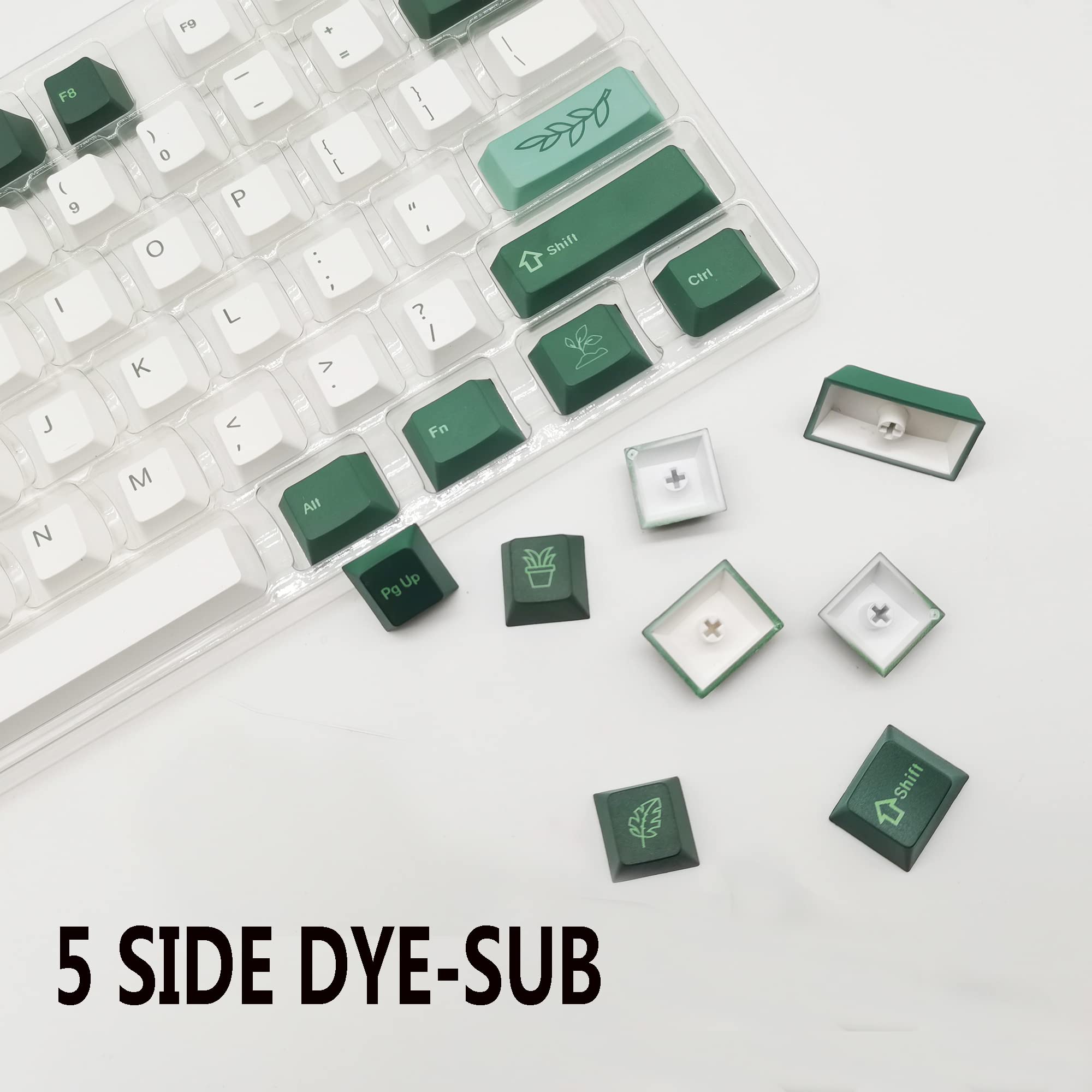 Mua 61-Key PBT Cherry Profile Keycaps 60 Percent Dye-sub with 6.25U ...