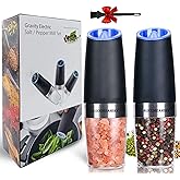 Amazon.com: Sunbag Gravity Electric Salt and Pepper Grinder Set,Battery Operated Automatic Salt ...