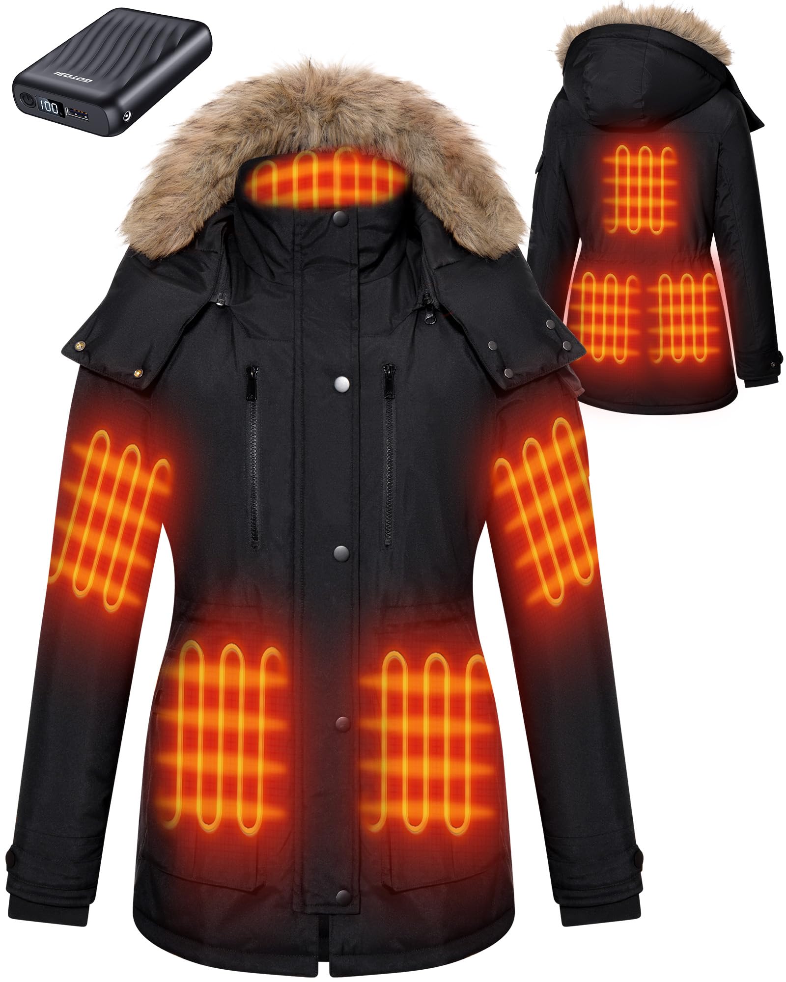 GOTOBI Heated Jackets for Women with 18400mAh 12V Battery Pack ...