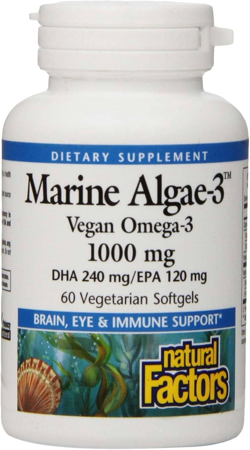 Amazon.com: Natural Factors Marine Algae-3 SoftGels, 60 Count: Health ...