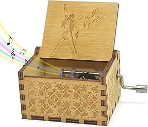 Amazon.com: Queen Music Box Bohemian Rhapsody Song, 18 Note Hand Crank ...