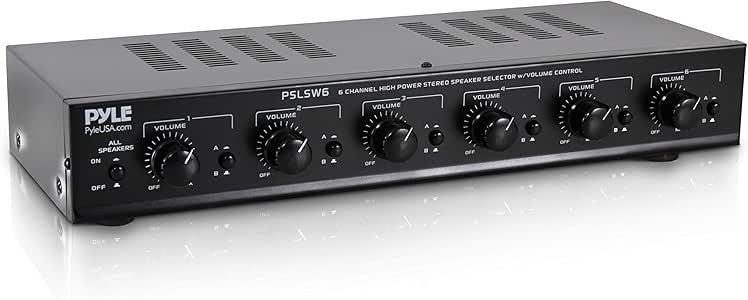 Amazon.com: 6 Channel Speaker Selector Switch - Multi Zone A B Speaker ...