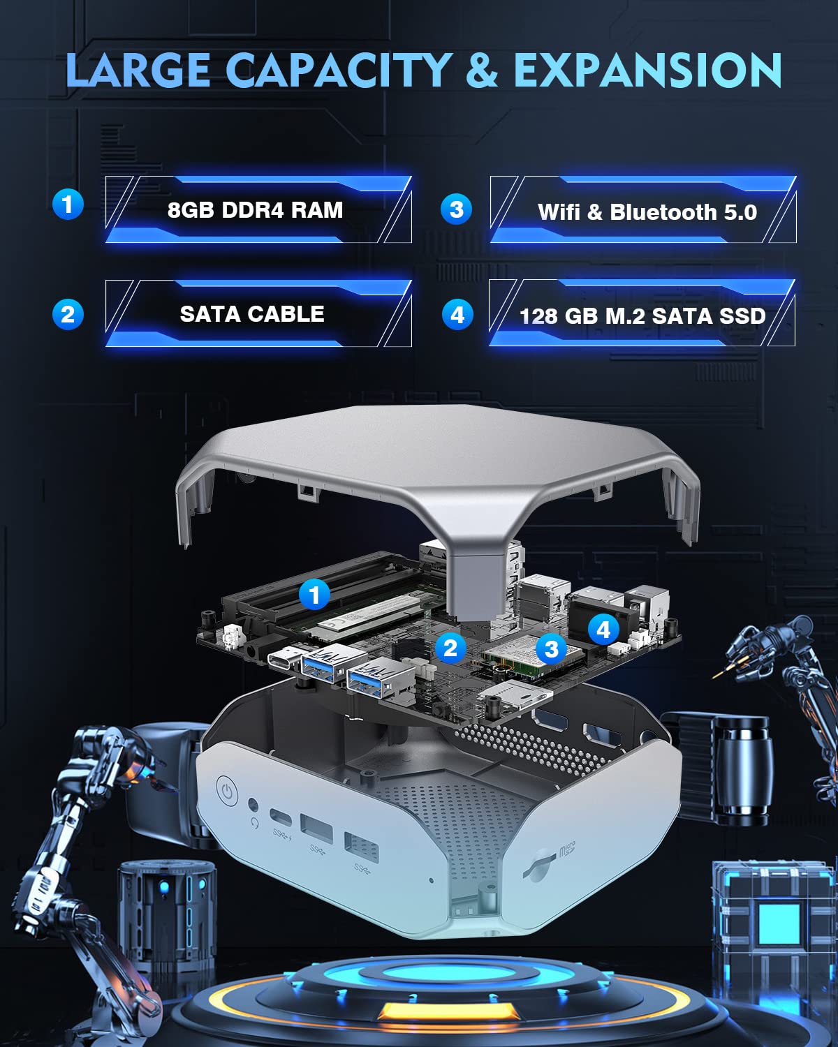 Mua ATOPNUC Mini PC Ubuntu,AMD A9 9400 APU(up to 3.2Ghz) Linux Computer ...