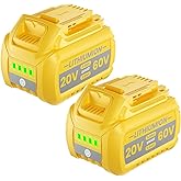 Amazon.com: 2Pack 9.0Ah Replacement for Dewalt 20V 60V Flexvolt Battery Compatible with Dewalt ...