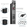 KUEEN 19" 1U Rack Mount PDU Power Strips,Server Rack Power Distribution ...