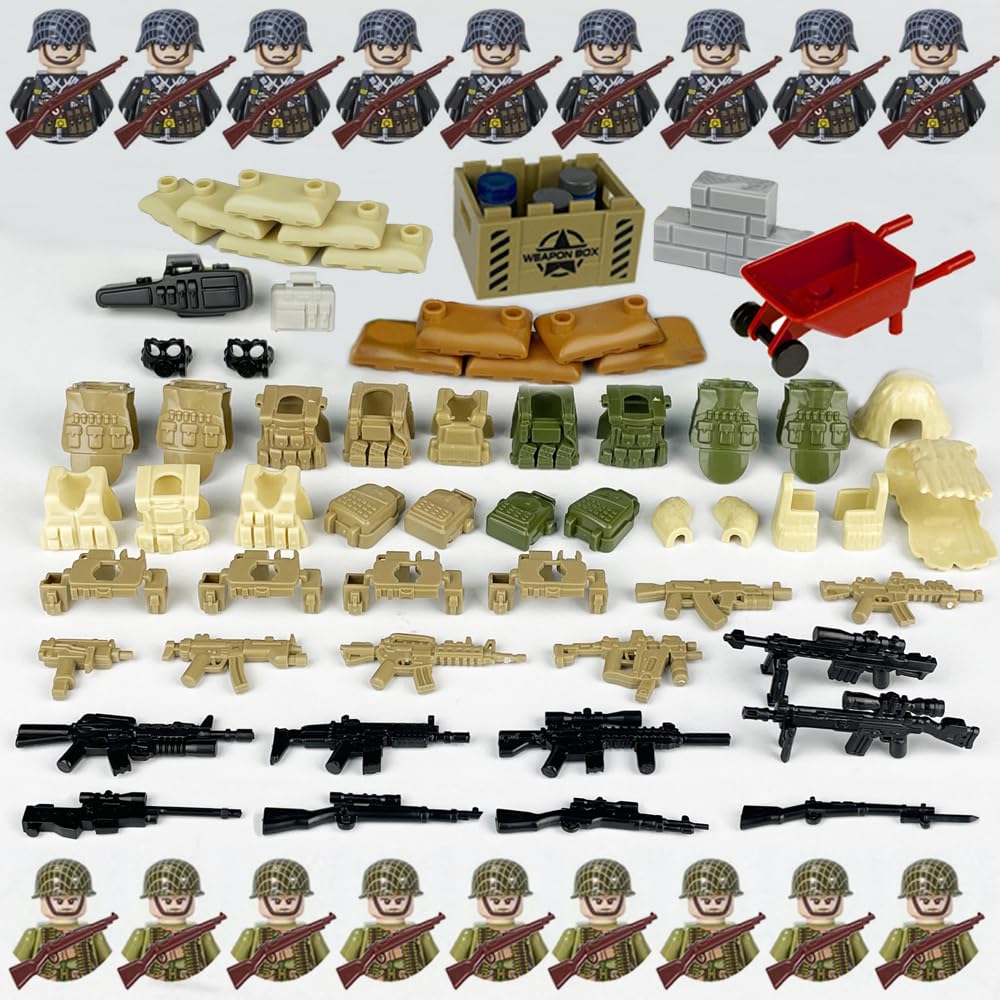 Mua HCHXQ 100PCS+ WW2 Army Men Figures Building Set, WW2 Military ...