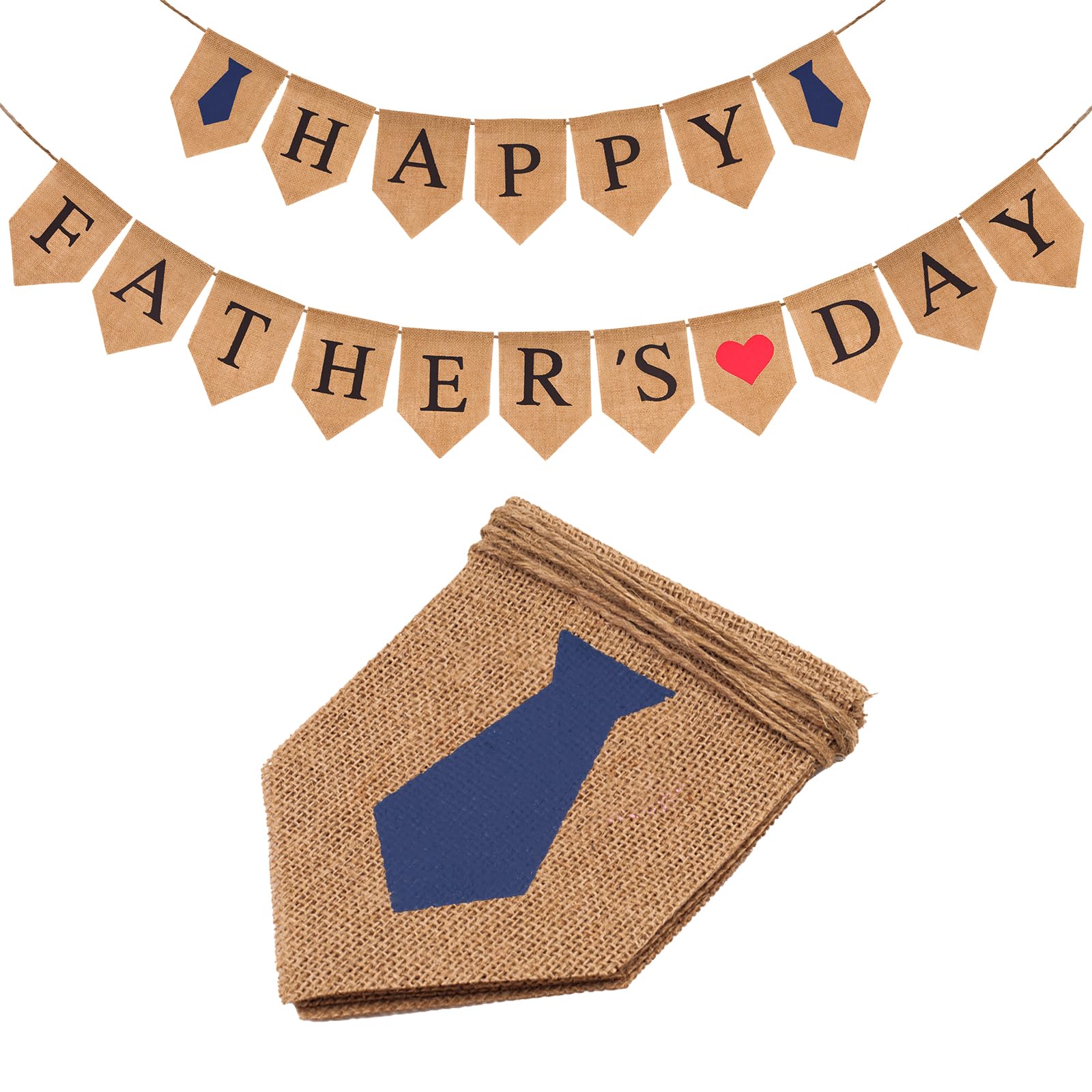 GCQQ Happy Father's Day Banner - NO DIY Fathers Day Burlap Banners Sign ...