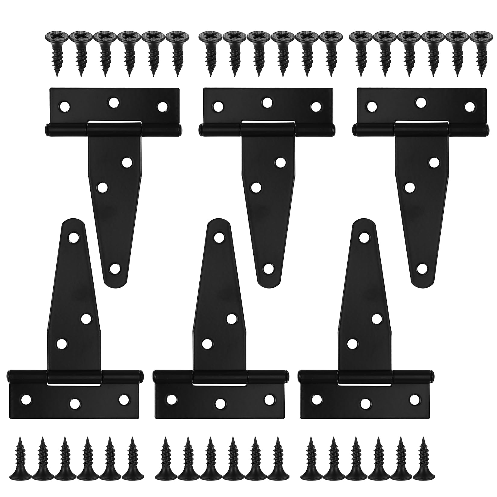 Mua 6 Pack 3 Inch T Hinges Shed Door Hinges, T-Strap Gate Hinges, Heavy ...