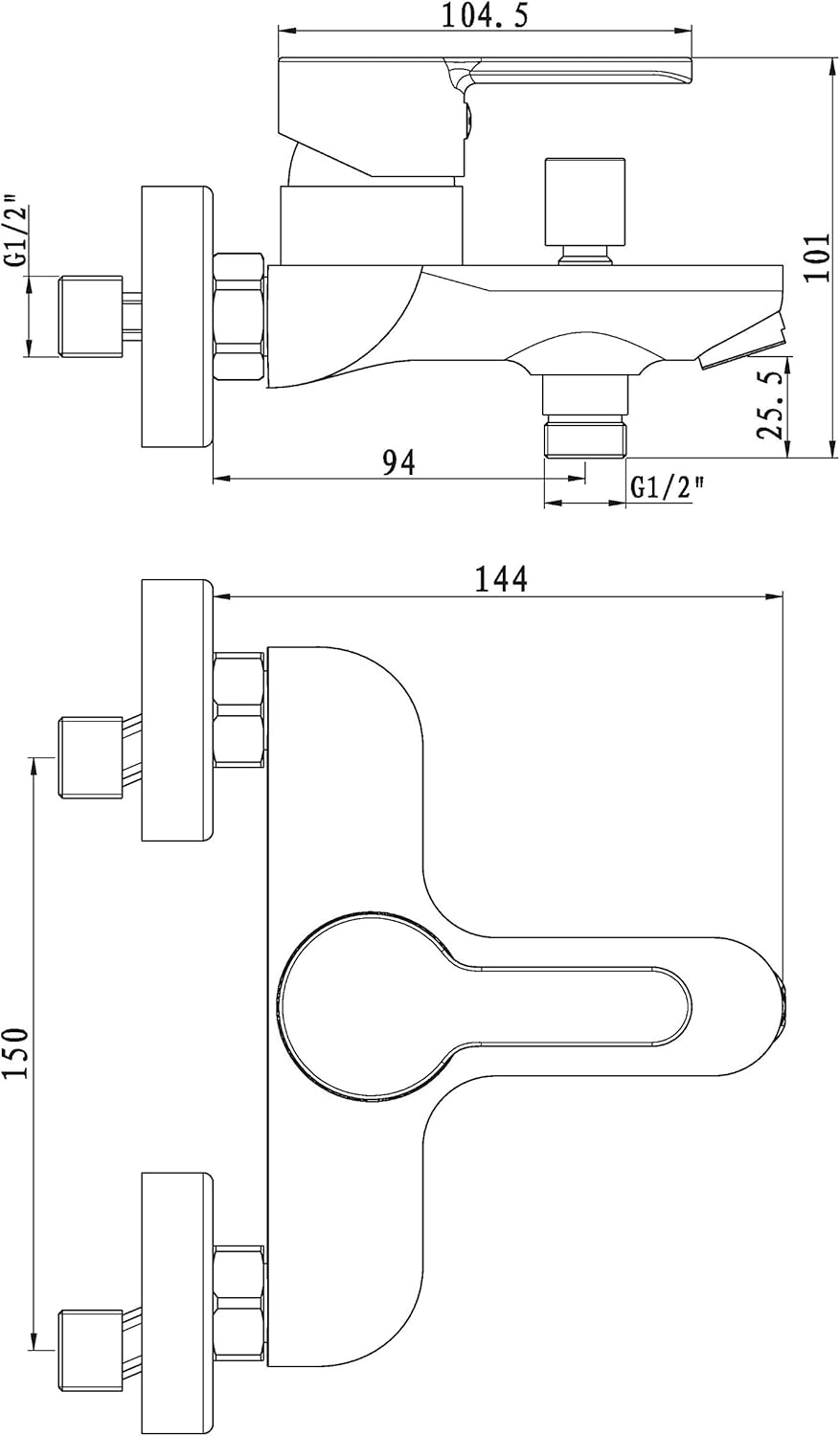 Eisl Diziani NI023DINWCR Single-Lever Mixer Tap Two-Colour Look Chrome ...