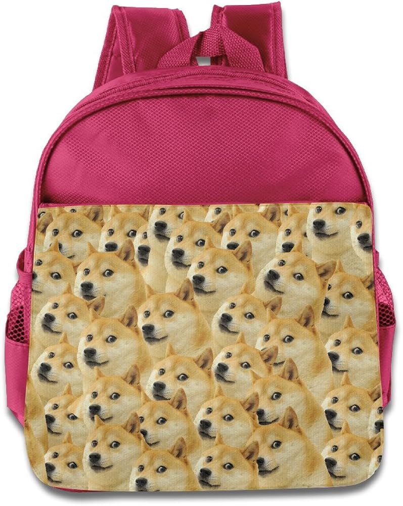 Amazon.com | Funny Doge Pattern Backpack Children School Bag Pink | Kids' Backpacks