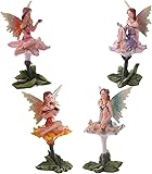 Set of 4 Flower Fairies Garden or Home Ornament Enchanted Fairy Figures ...