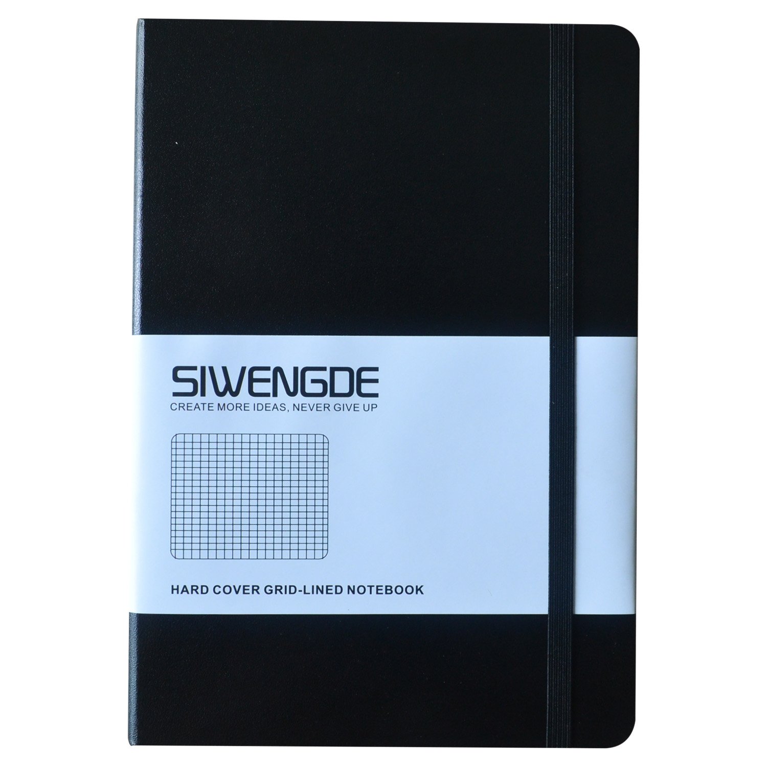Graph & Data Pads Black Siwengde A5 Large Grid Journal Checked Squared ...