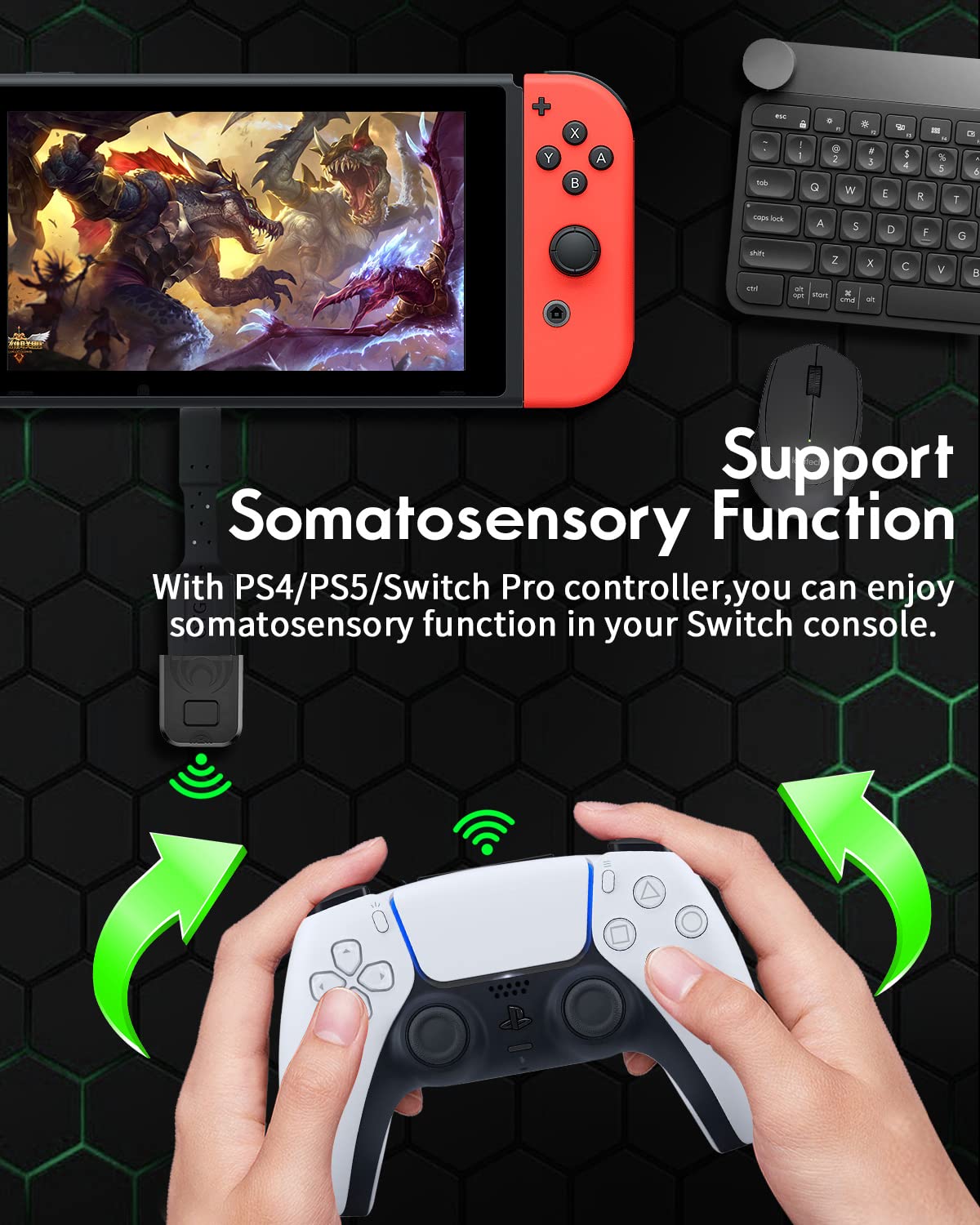 Mua AOLION Bluetooth Controller Adapter for PS4/ PS5/ Switch Pro ...