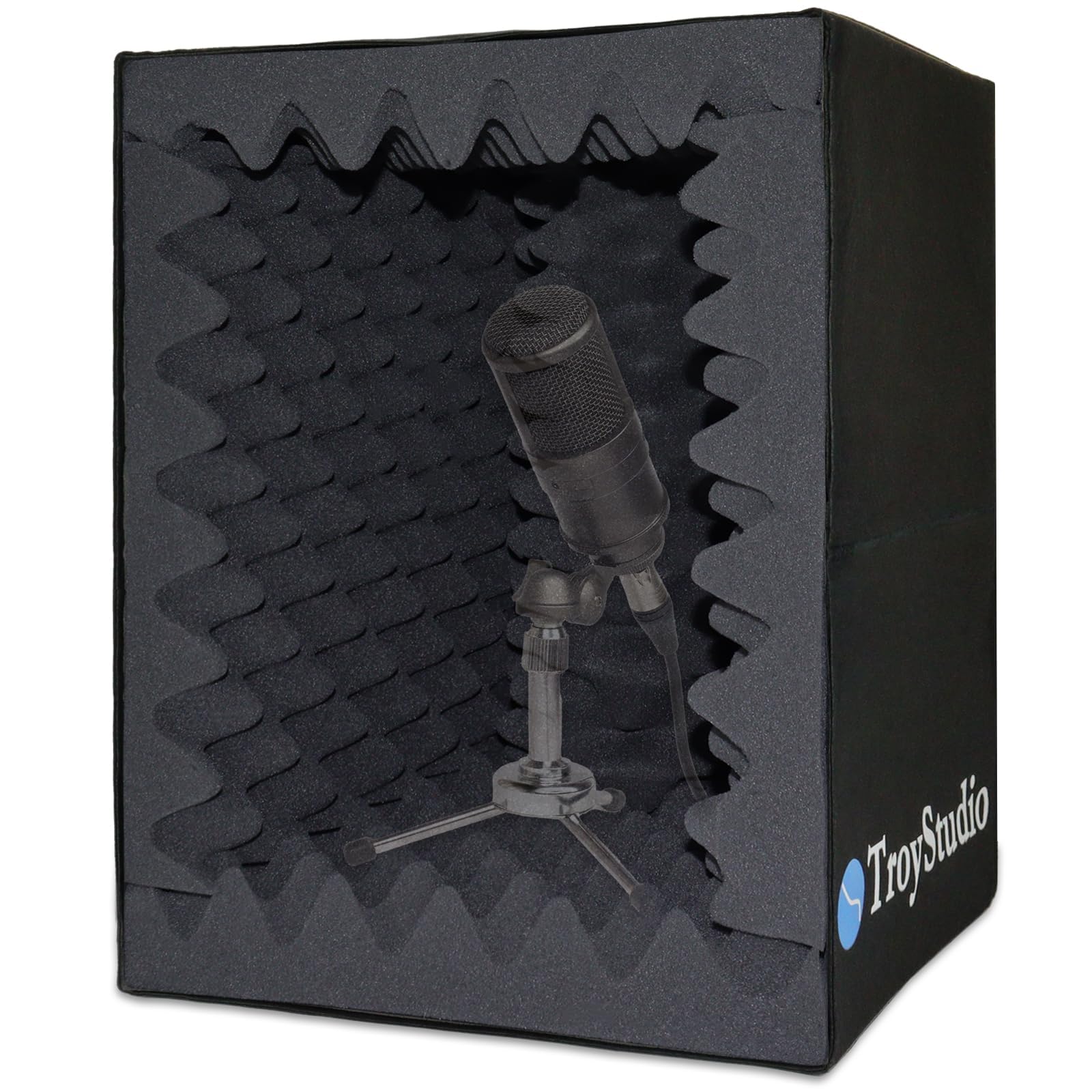 TroyStudio Portable Vocal Booth, Large Foldable Microphone Isolation ...
