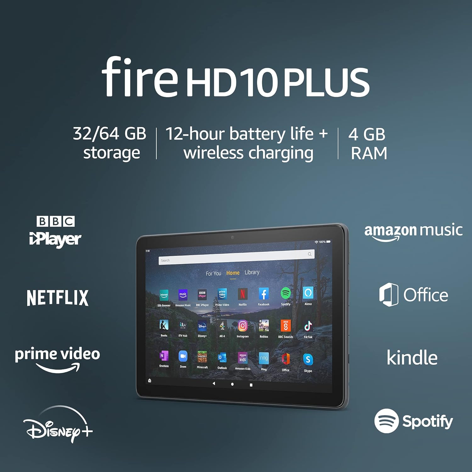 New: Fire HD 10 Plus tablet | 10.1", 1080p Full HD, 64 GB | Slate ...