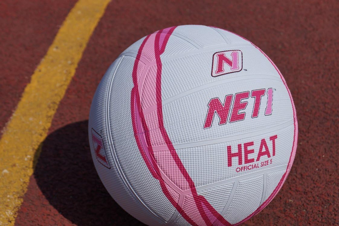 NET1 Women's Heat Netball-White/Pink, Size 5: Amazon.co.uk: Sports ...