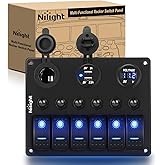 Amazon.com: Nilight 6 Gang Rocker Switch Panel Waterproof Pre-Wired ...