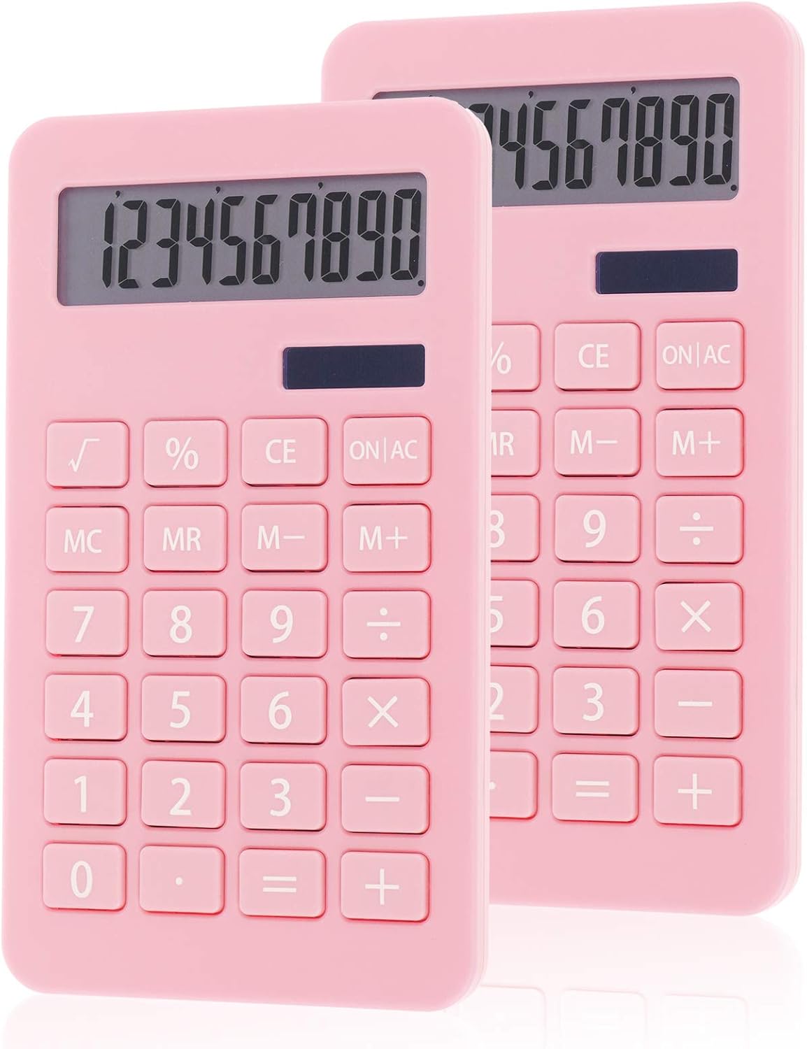 2 Pieces Basic Standard Calculators Kids Calculator 10-Digit LCD ...