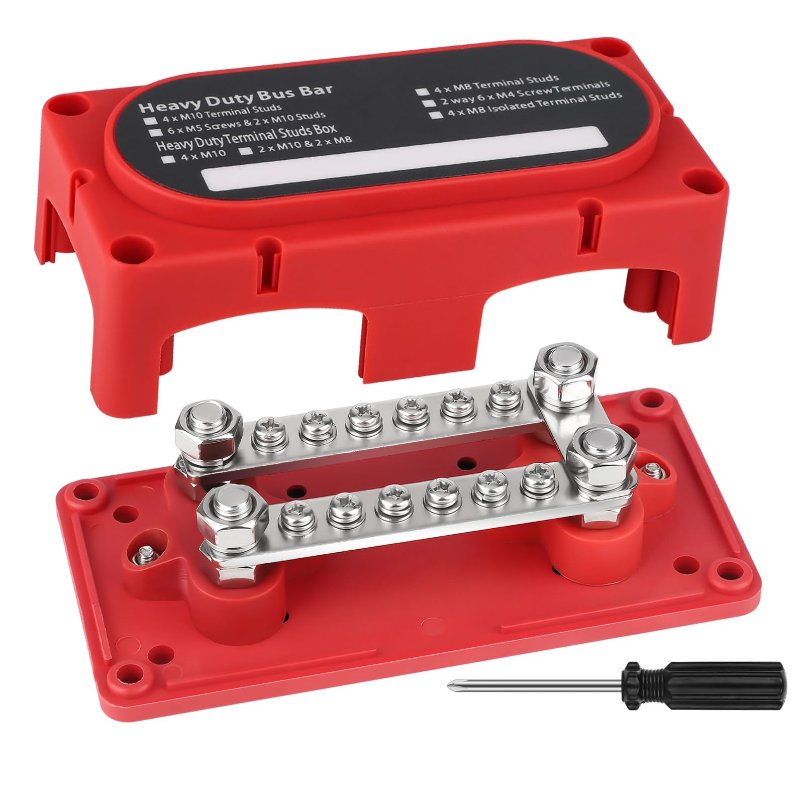 Mua 300A Bus Bar, 48V Heavy Duty Module Design Busbar, Power Distribution Block with 4X M8 ...