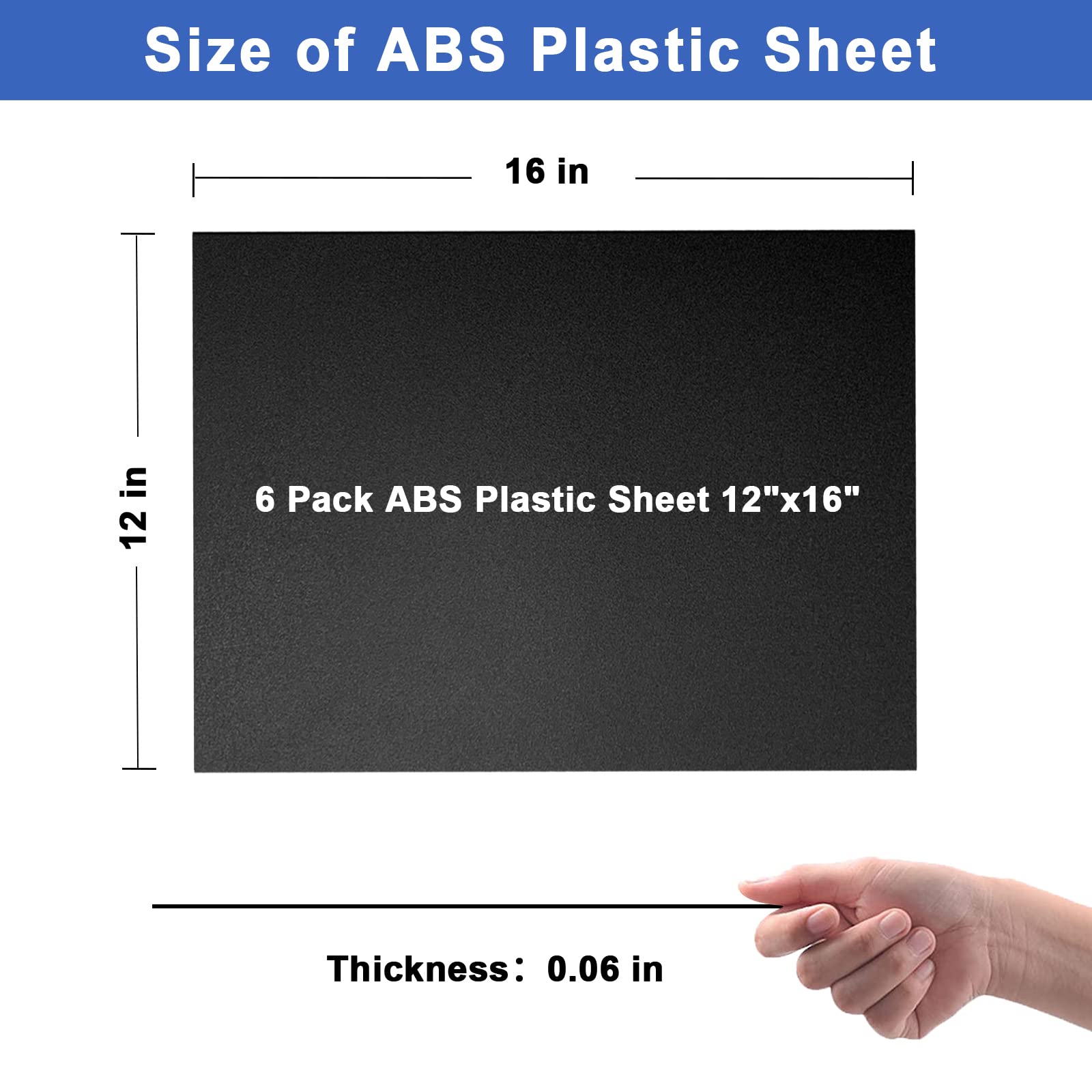 Mua ABS Plastic Sheet 12" x 16" x 0.06" 6 Pack,Moldable plastic sheets ...