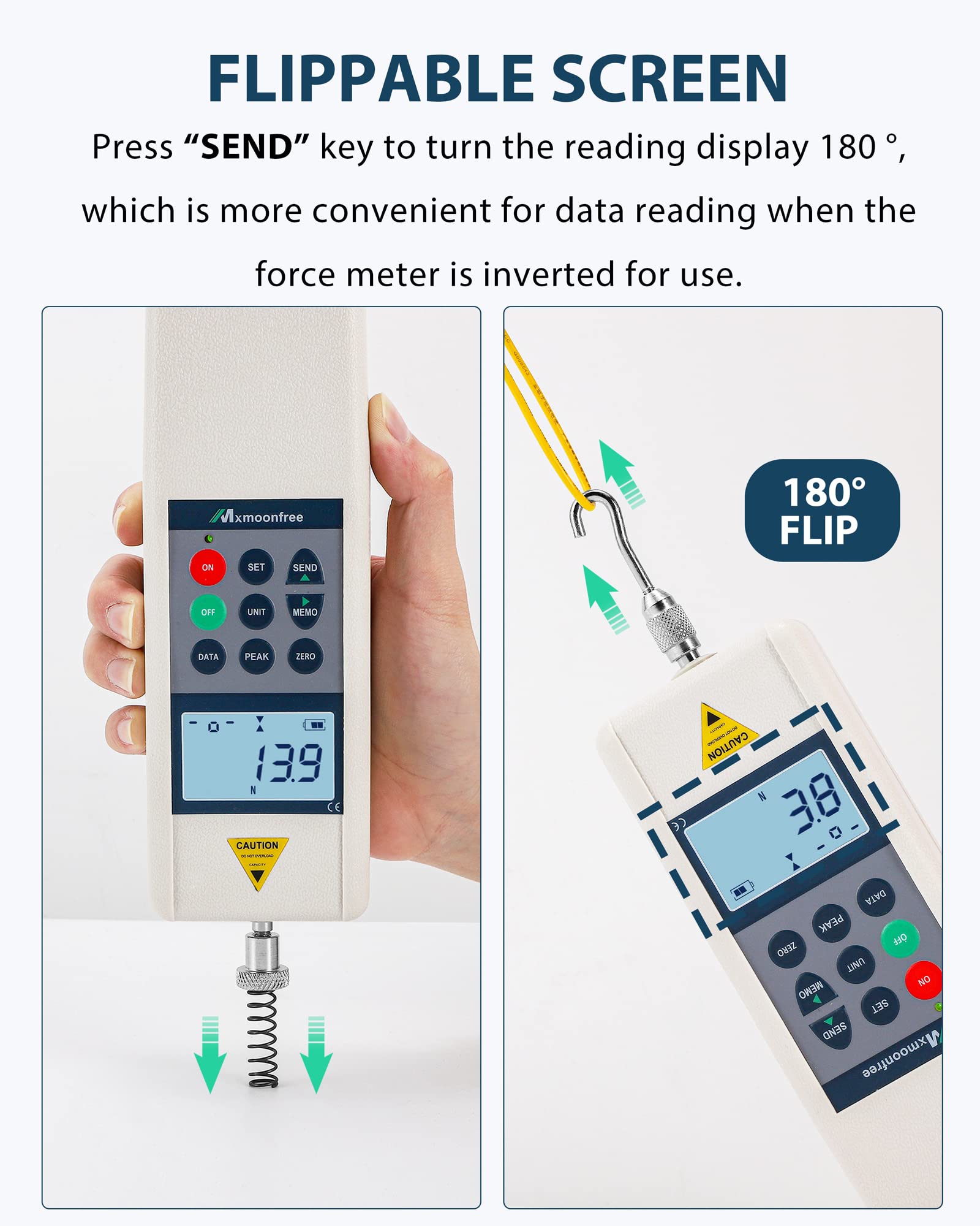 Mua 500N Digital Force Gauge Push Pull Gauge with USB Output, N/Lbf/Kgf ...